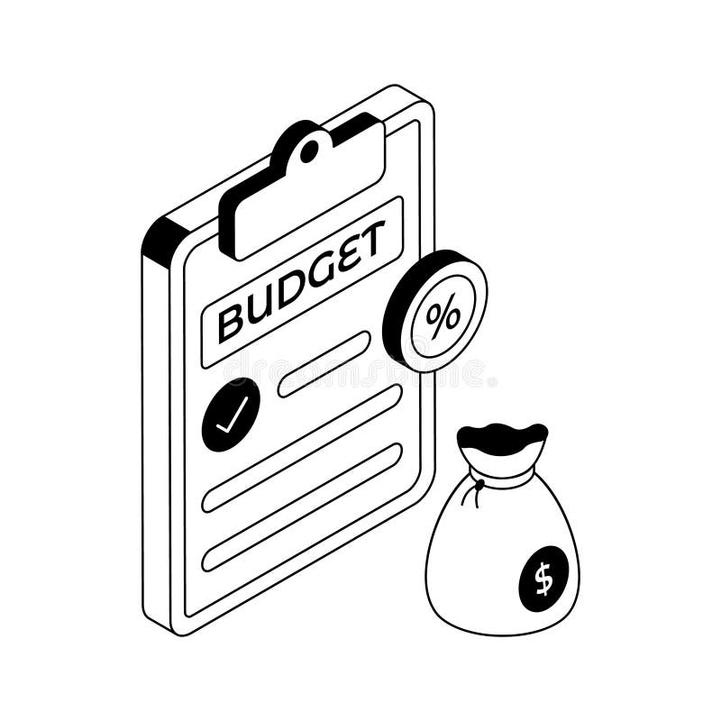 Check Out Our Premium Isometric Icon Depicting Budget Stock Vector ...