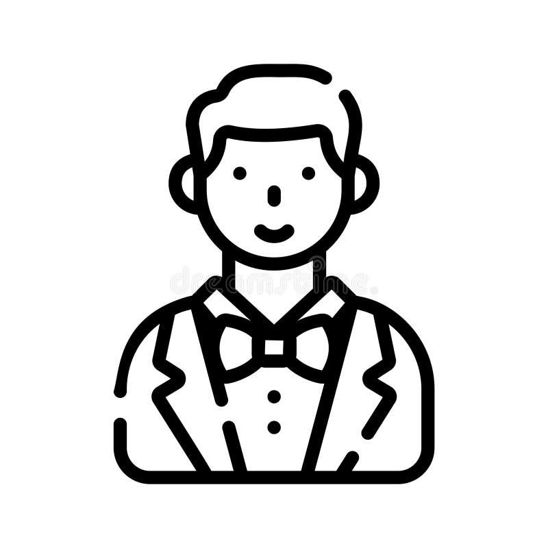 Check Out Our Premium Line Style Icon of Groom Stock Illustration ...