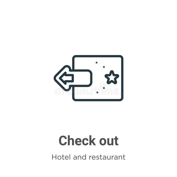 Check Out Outline Vector Icon. Thin Line Black Check Out Icon, Flat ...