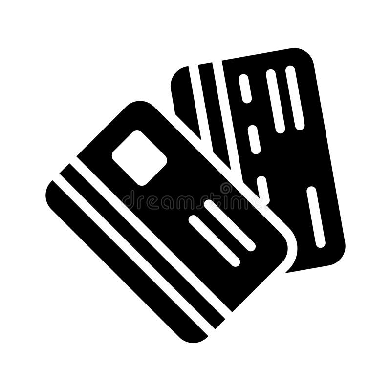 Check Out Out Premium Glyph Style Icon of Credit Cards Stock ...