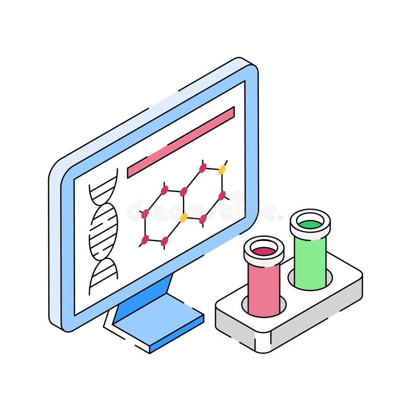 Check Out Premium Isometric Icon of Bioengineering Study Stock Vector ...