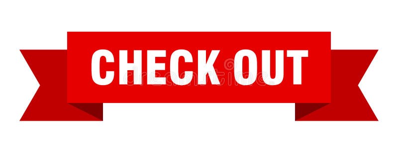 Check Out Ribbon. Check Out Isolated Band Sign Stock Vector ...