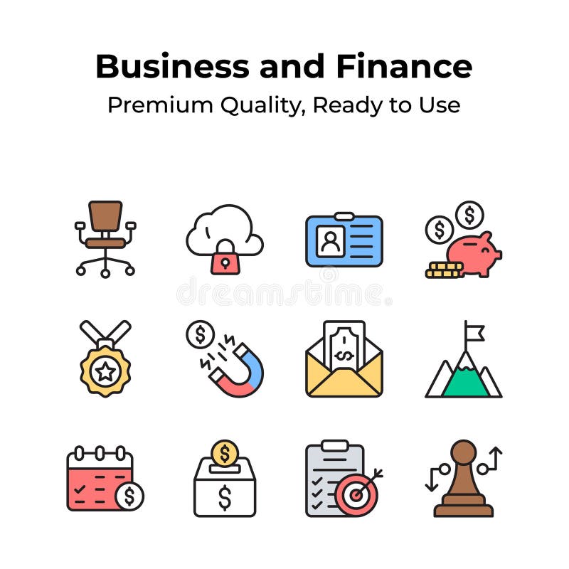 Check Out this Set of Financial Success and Strategic Planning Flat ...