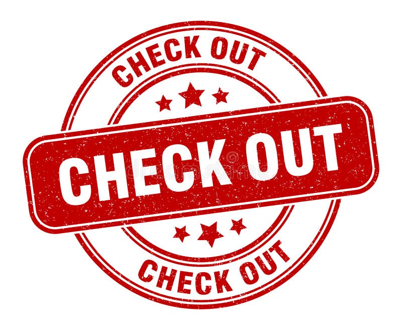 Check Out Stamp. Check Out Label. Round Grunge Sign Stock Vector ...