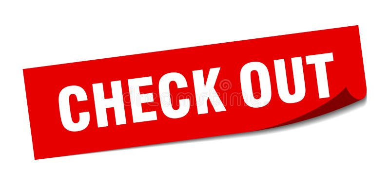 Check Out Sticker. Square Isolated Label Sign. Peeler Stock Vector ...