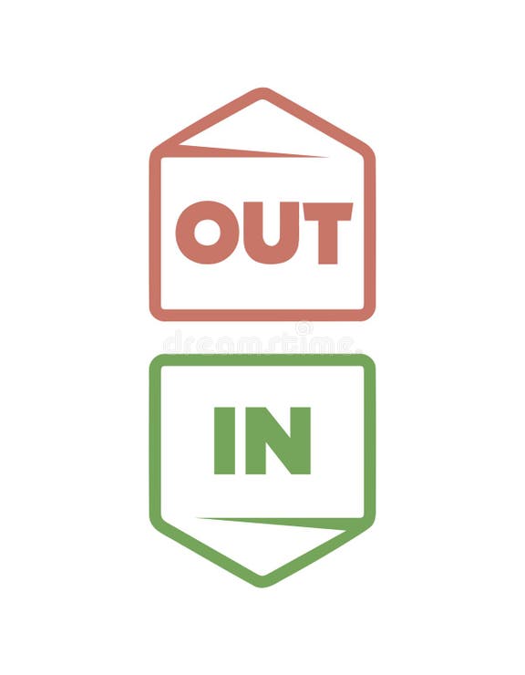 Check in and Check Out Symbols Stock Vector - Illustration of mark ...