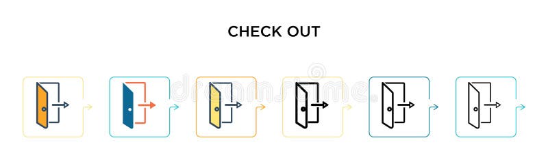 Check Out Icon. Thin Linear Check Out Outline Icon Isolated on White ...