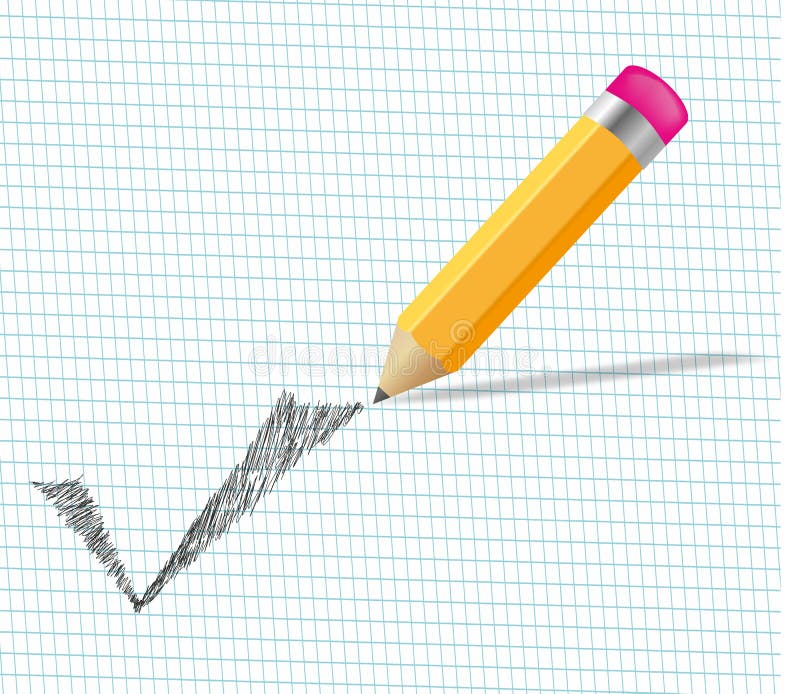 Check pencil stock illustration. Illustration of design - 46216676