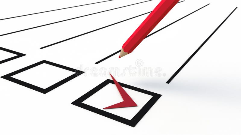 Check a pencil stock illustration. Illustration of help - 48472374