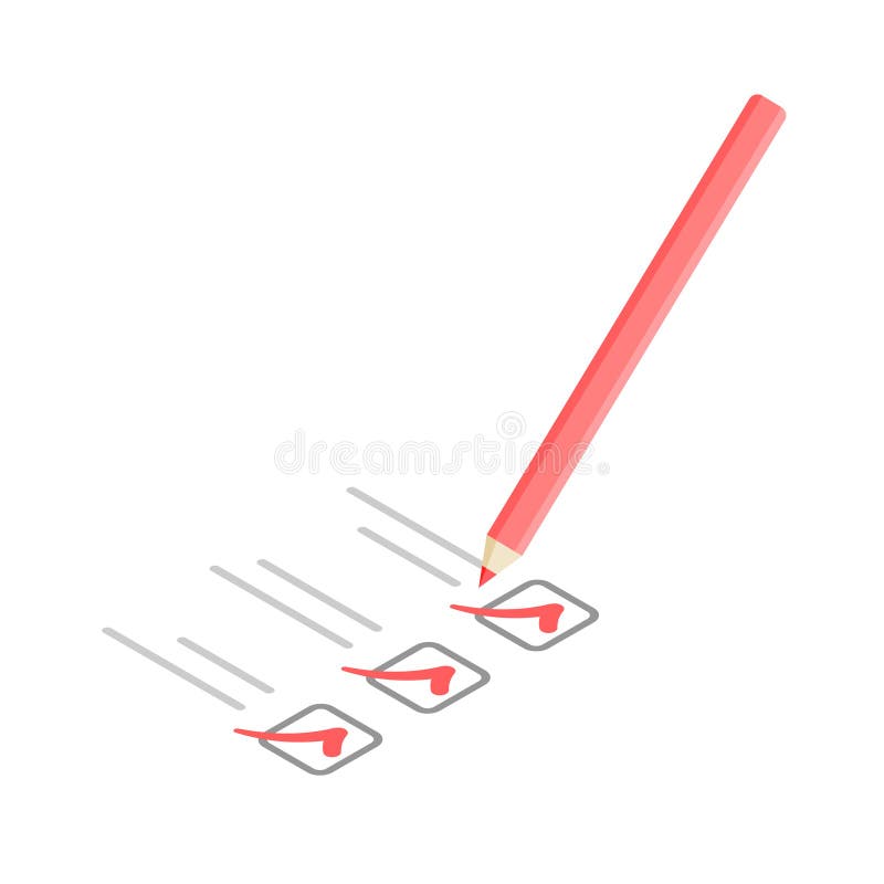 Check pencil stock vector. Illustration of answer, pencil - 219177282