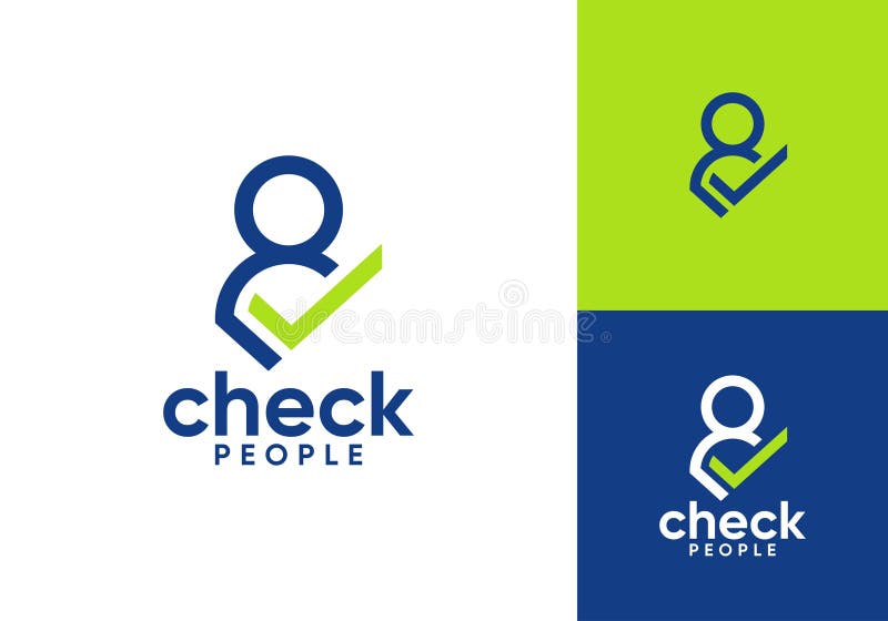 Check with People Logo Vector Design Stock Vector - Illustration of ...