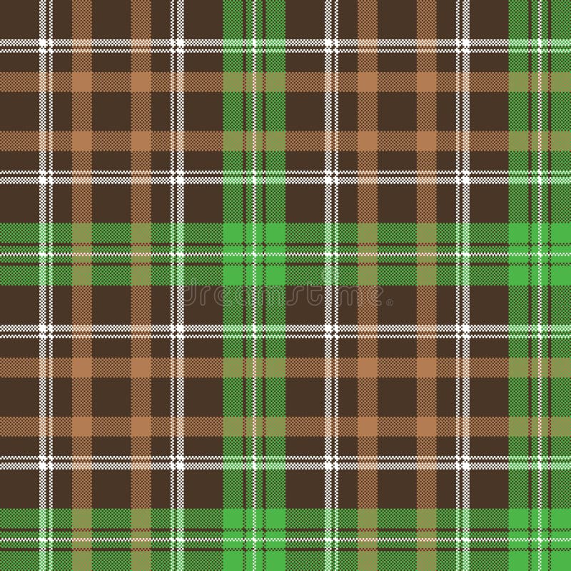 Check Pixel Plaid Fabric Texture Seamless Pattern Stock Vector ...