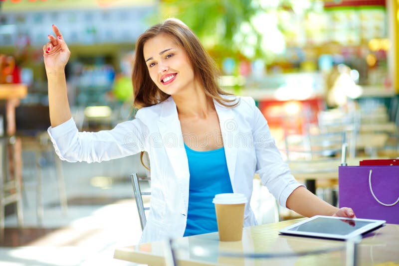 Check, please stock image. Image of lifestyle, lady, gorgeous - 28376997