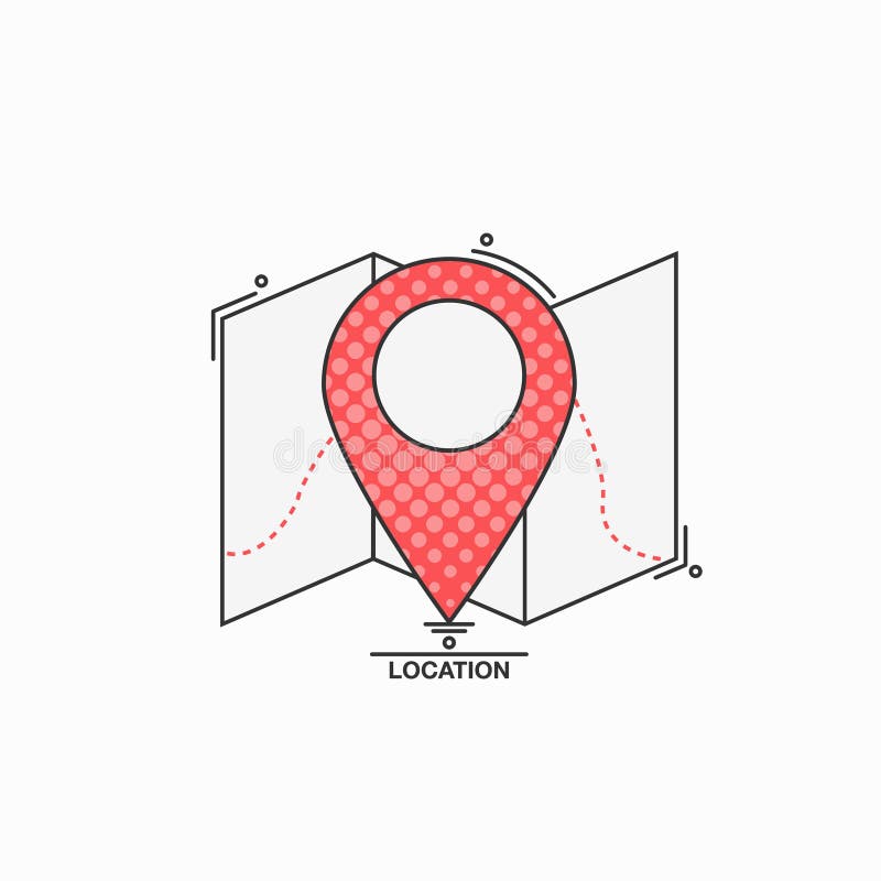 Check Point Creative Symbol Concept. Flat Thin Line Sign for Web Design ...