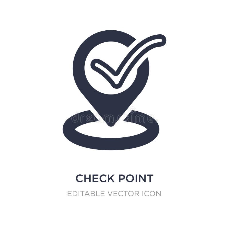 Check Point Icon on White Background. Simple Element Illustration from ...