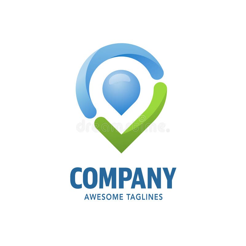 Check in Point Location with Diagram Infographics, Location Concept ...