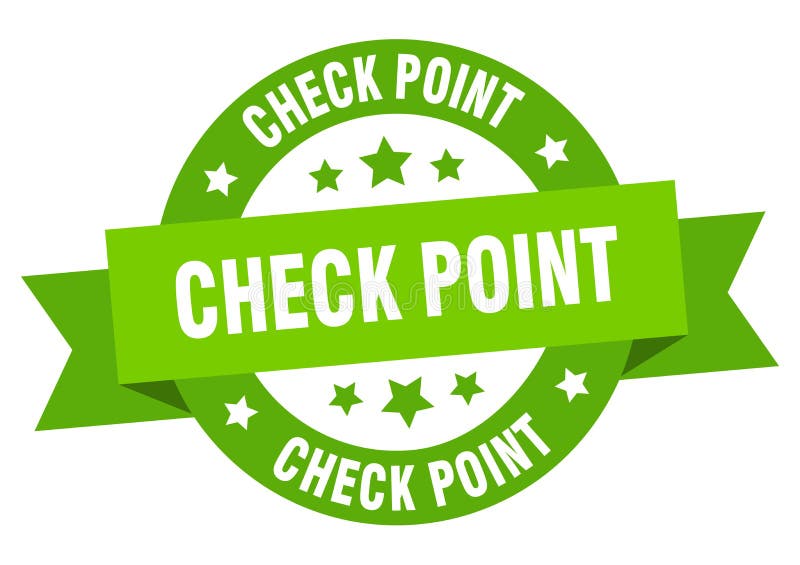 Check Point Round Ribbon Isolated Label. Check Point Sign Stock Vector ...