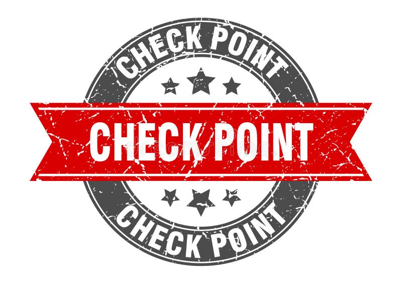 Check Point Round Stamp with Ribbon. Label Sign Stock Vector ...