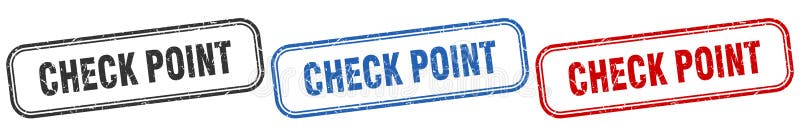 Check Point Square Isolated Sign Set. Check Point Stamp Stock Vector ...