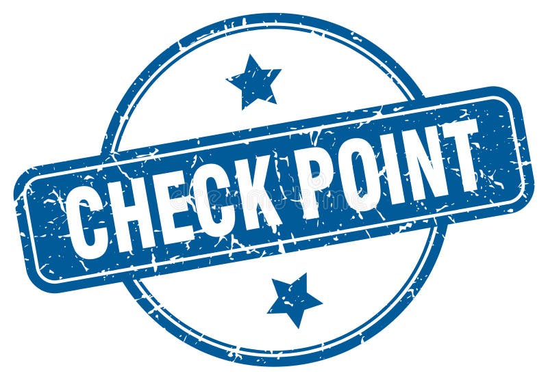 Check Point Stamp. Check Point Round Vintage Grunge Label Stock Vector ...