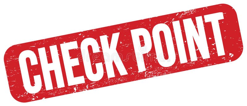 CHECK POINT Text on Red Grungy Stamp Sign Stock Illustration ...