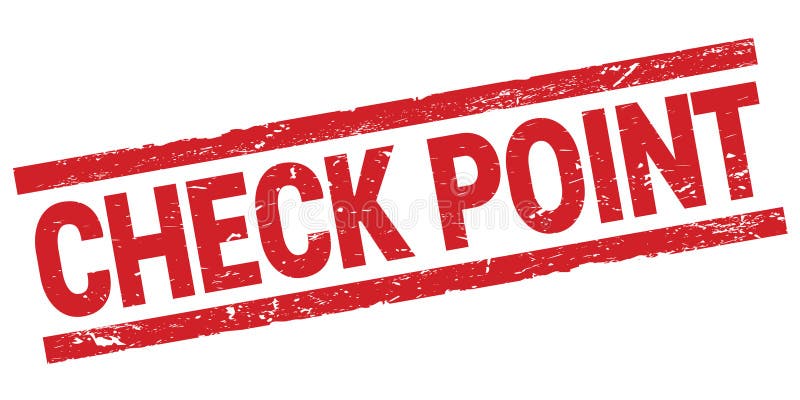 CHECK POINT Text on Red Rectangle Stamp Sign Stock Illustration ...