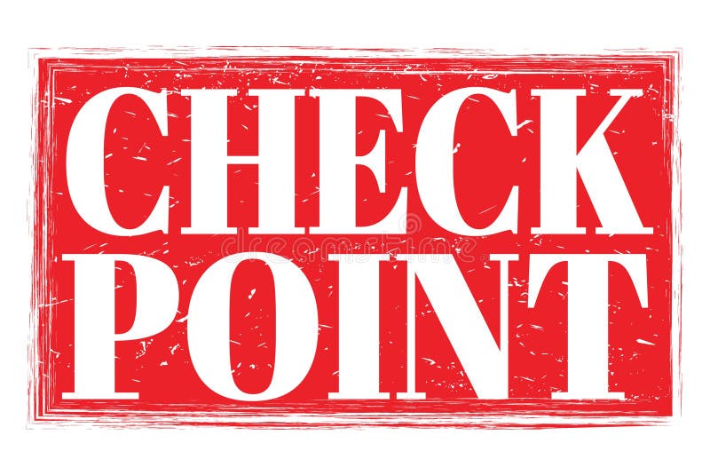 CHECK POINT, Words on Red Grungy Stamp Sign Stock Illustration ...