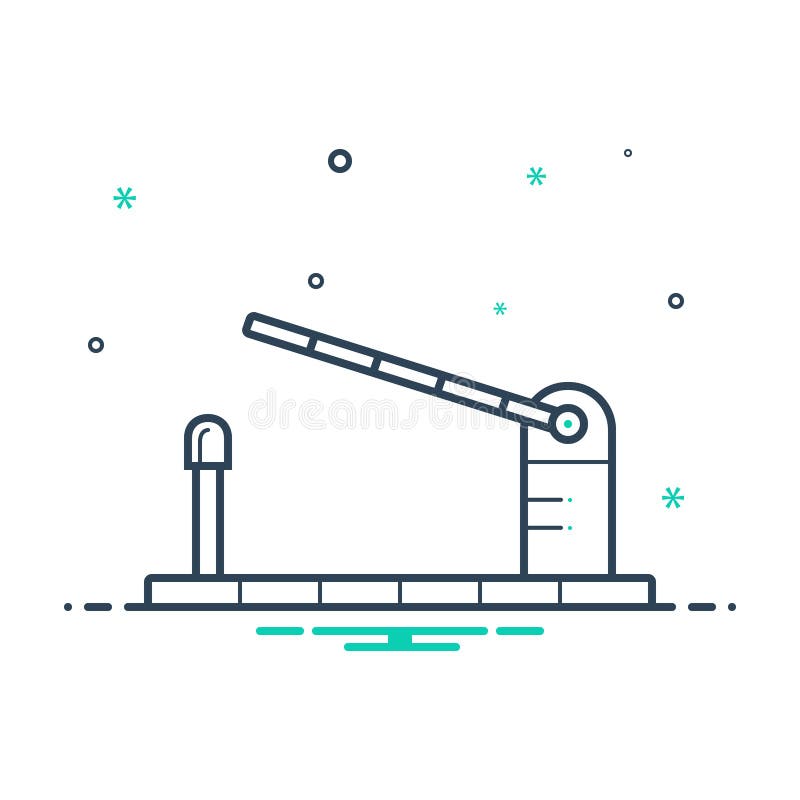 Black Mix Icon for Check Post, Barrier and Transportation Stock Vector ...