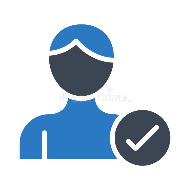 Check Profile Glyph Color Vector Icon Stock Illustration - Illustration ...