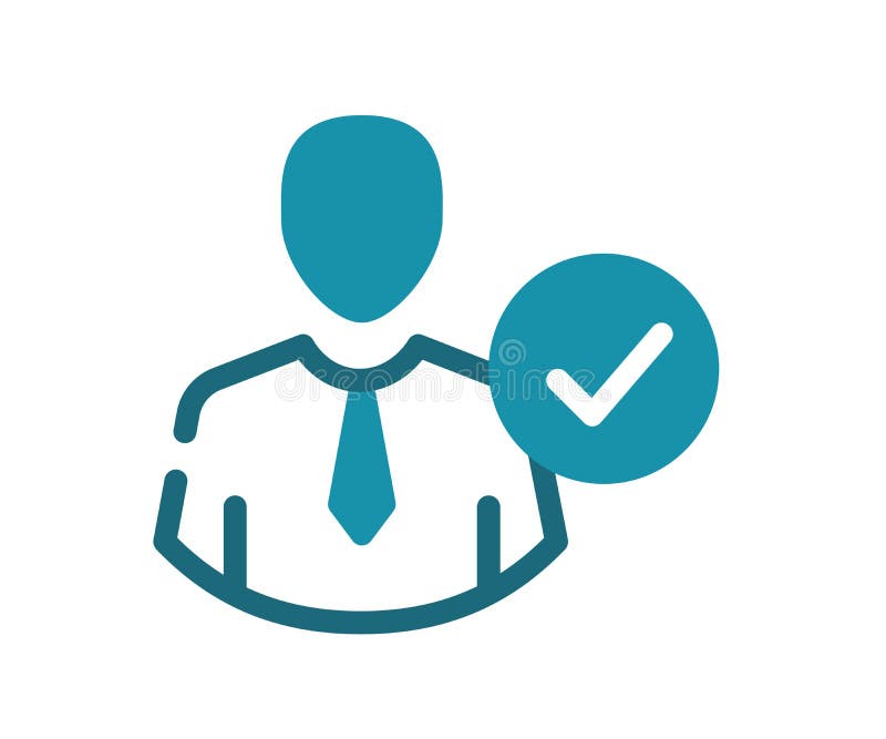 Check Profile User Single Isolated Icon with Solid Line and Dash Style ...