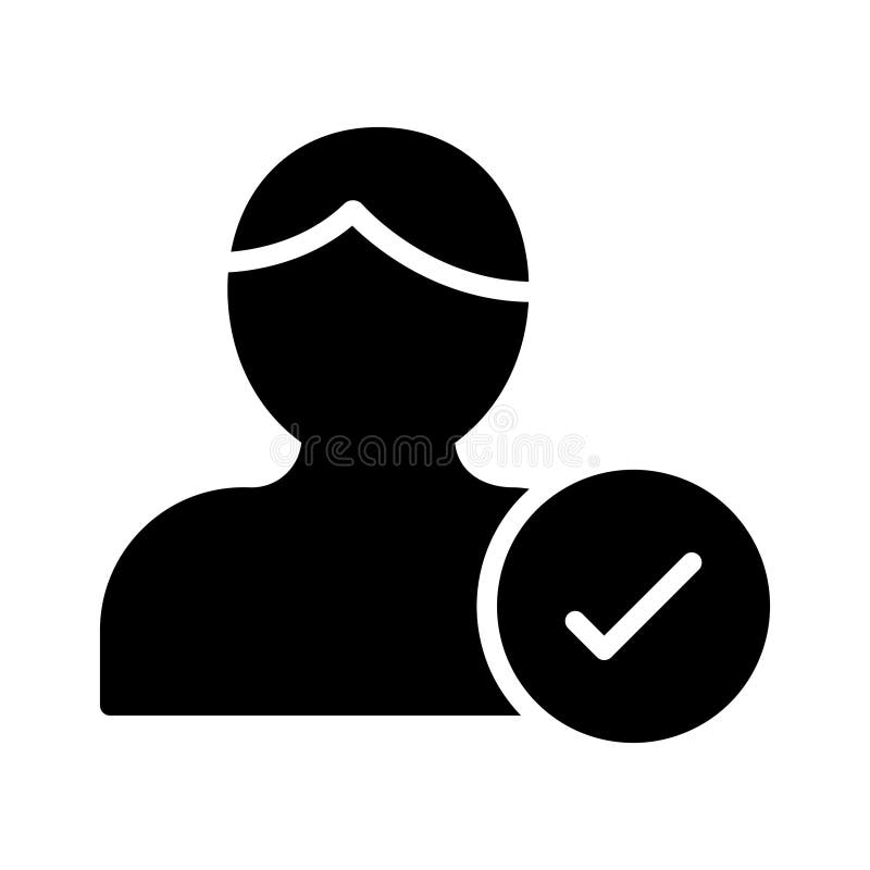 Check Profile Thin Line Vector Icon Stock Vector - Illustration of ...