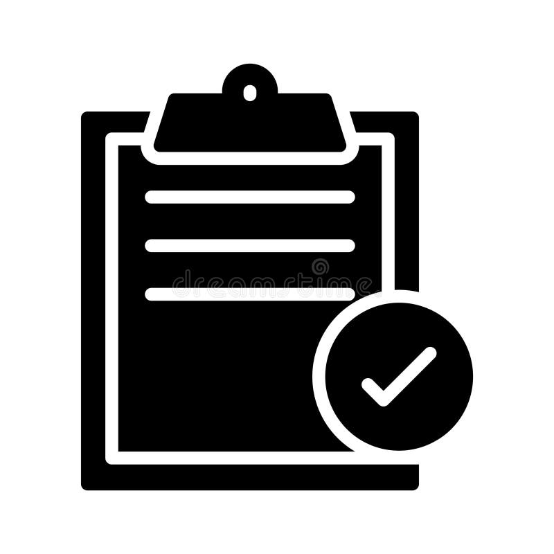 Check Project Glyph Flat Vector Icon Stock Vector - Illustration of ...