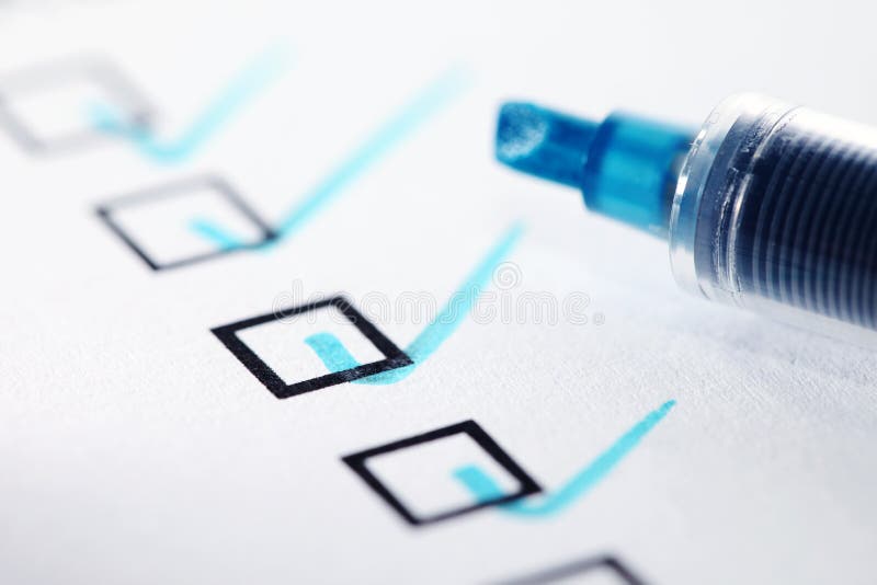Check the questionnaire stock image. Image of form, mark - 16027609