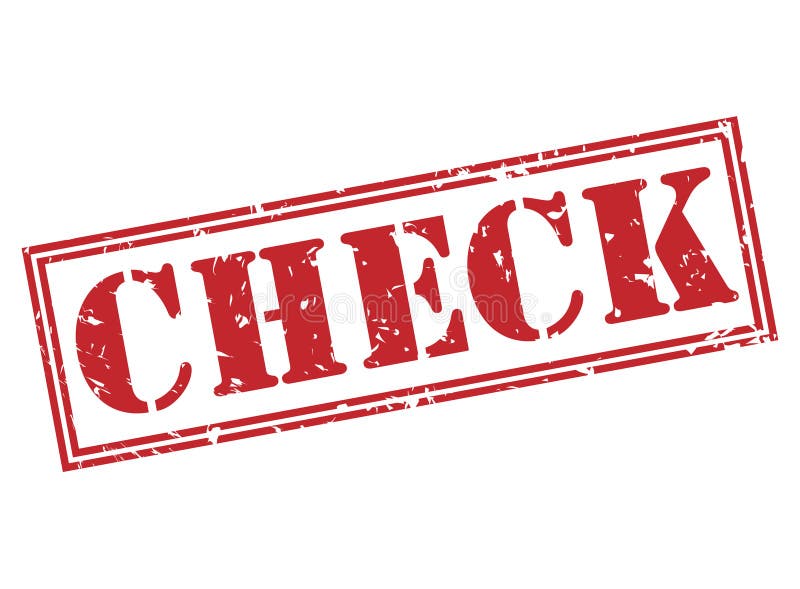 Check red stamp stock illustration. Illustration of isolated - 96587812