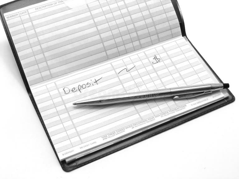 Check Register - Deposit stock image. Image of record, balancing - 392501