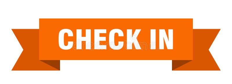 Check in Ribbon. Check in Isolated Band Sign Stock Vector ...