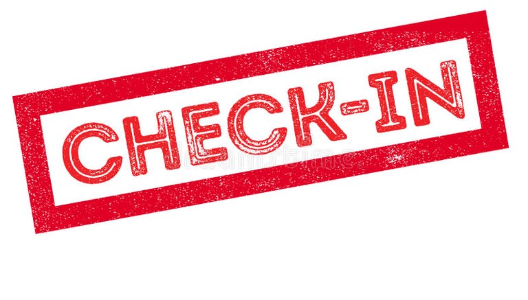 Check-in rubber stamp stock illustration. Illustration of review - 83158506