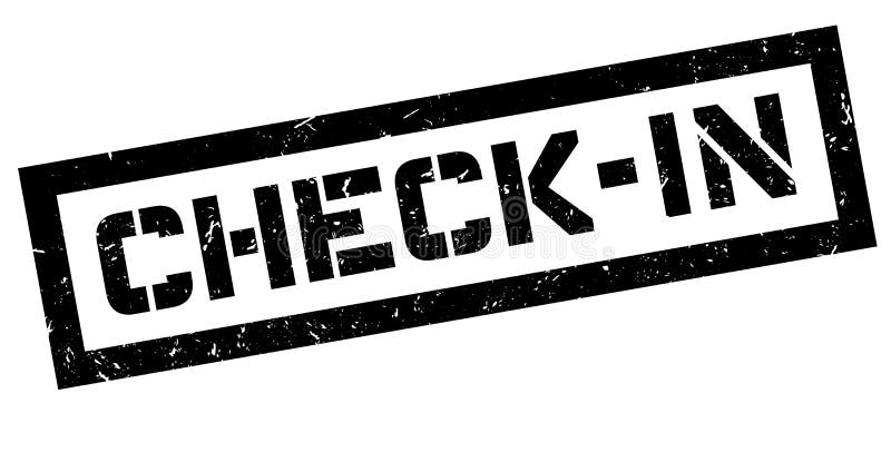 Check-in rubber stamp stock illustration. Illustration of stay - 83158584