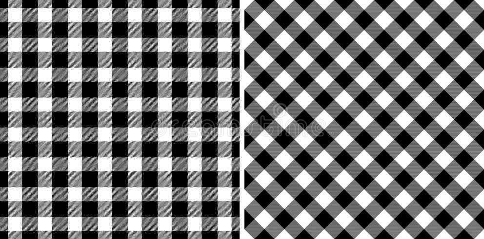 Check Seamless Pattern. Black Checks Background. Repeated Gingham ...