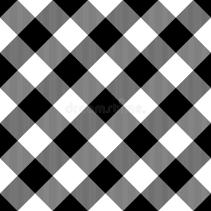 Check Seamless Pattern. Black Checks on White Background. Repeated ...