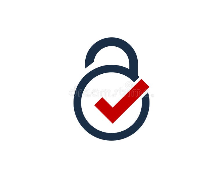 Check Security Icon Logo Design Element Stock Vector - Illustration of ...