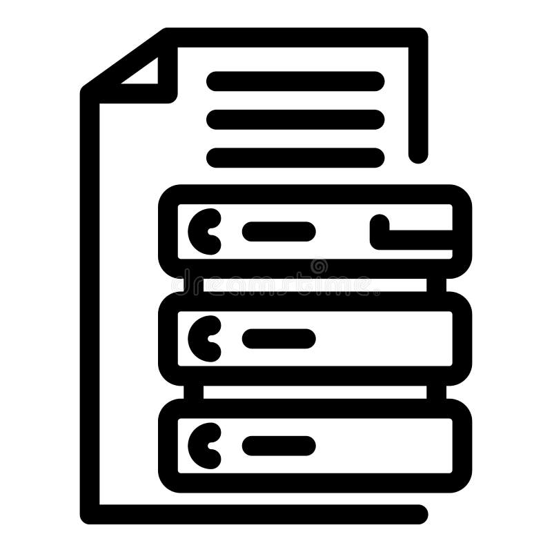 Check Server File Folder Icon, Outline Style Stock Vector ... Check Server File Folder Icon, Outline Style Stock Vector ...