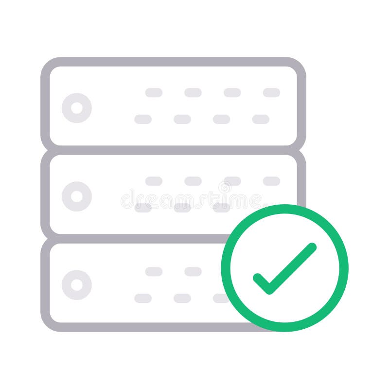 Check Server Logo Icon Design Stock Vector - Illustration of networking ...