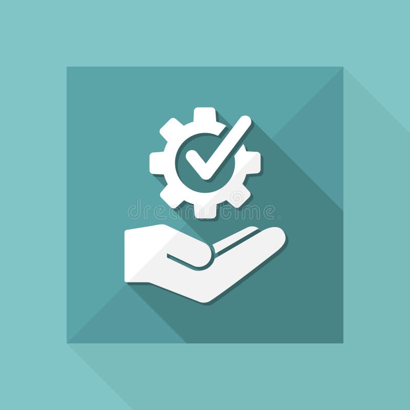 Check Settings - Minimal Modern Icon Stock Vector - Illustration of ...