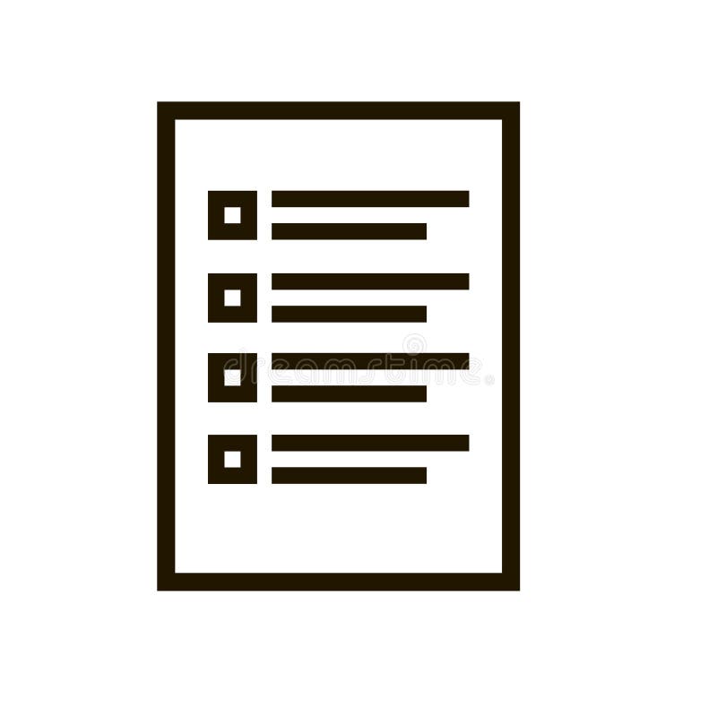 Check Sheet on Paper Icon in Trendy Flat Style Isolated. Eps 10. Stock ...