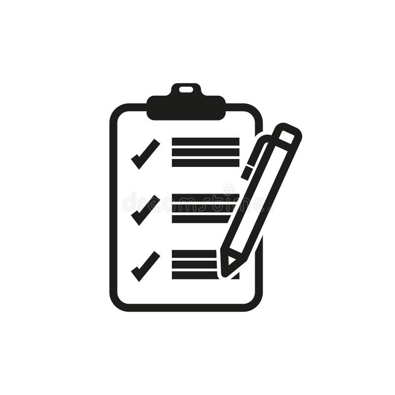 Check Sheet and Pen Icon , Vector Illustration Stock Vector ...