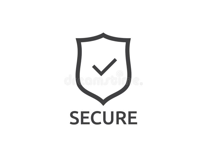 Check Shield Icon Symbol. Secure Protection Concept Vector Illus Stock ...