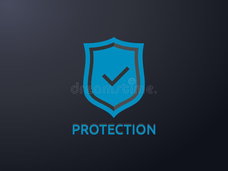 Check Shield Icon Symbol. Secure Protection Concept Vector Illus Stock ...