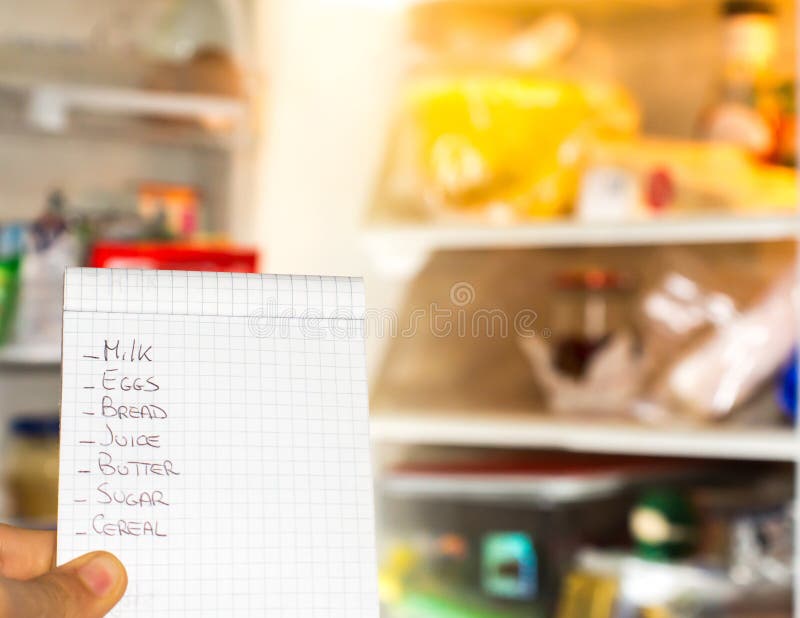 Check a shopping list stock photo. Image of consumerism - 67194844