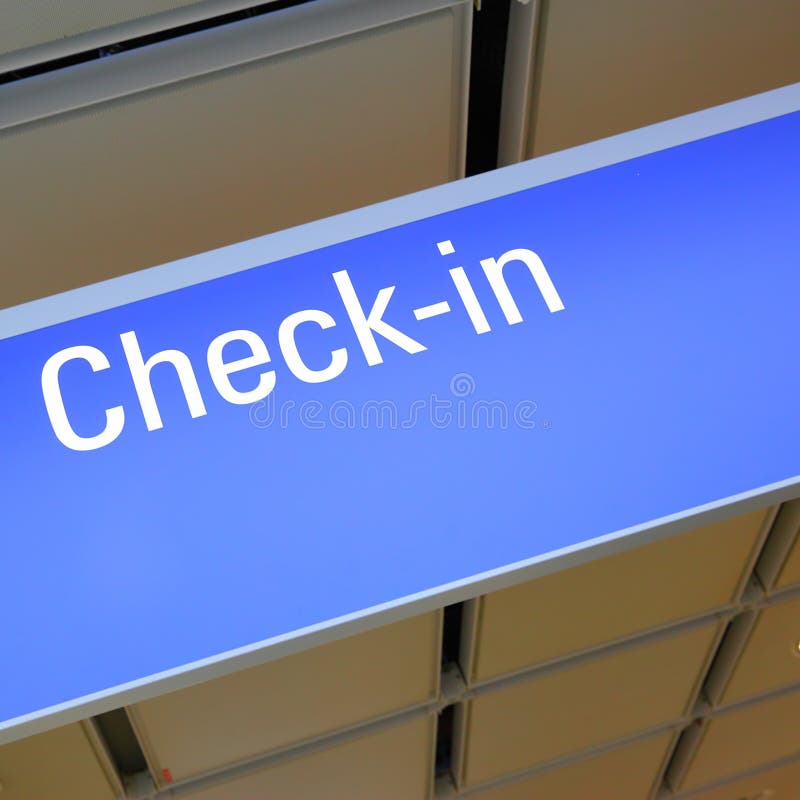 Check-in sign stock image. Image of boarding, text, travel - 71928103